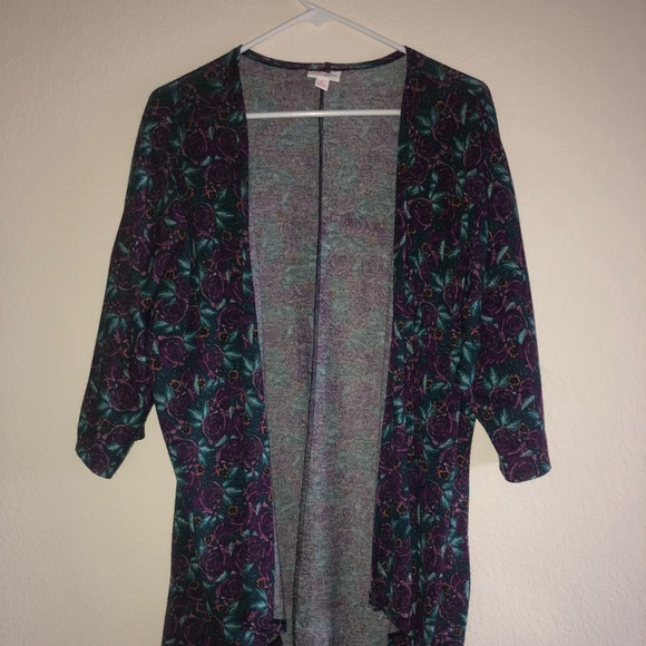LuLaRoe | Sweaters | Small Floral Purple Lindsay | Poshmark